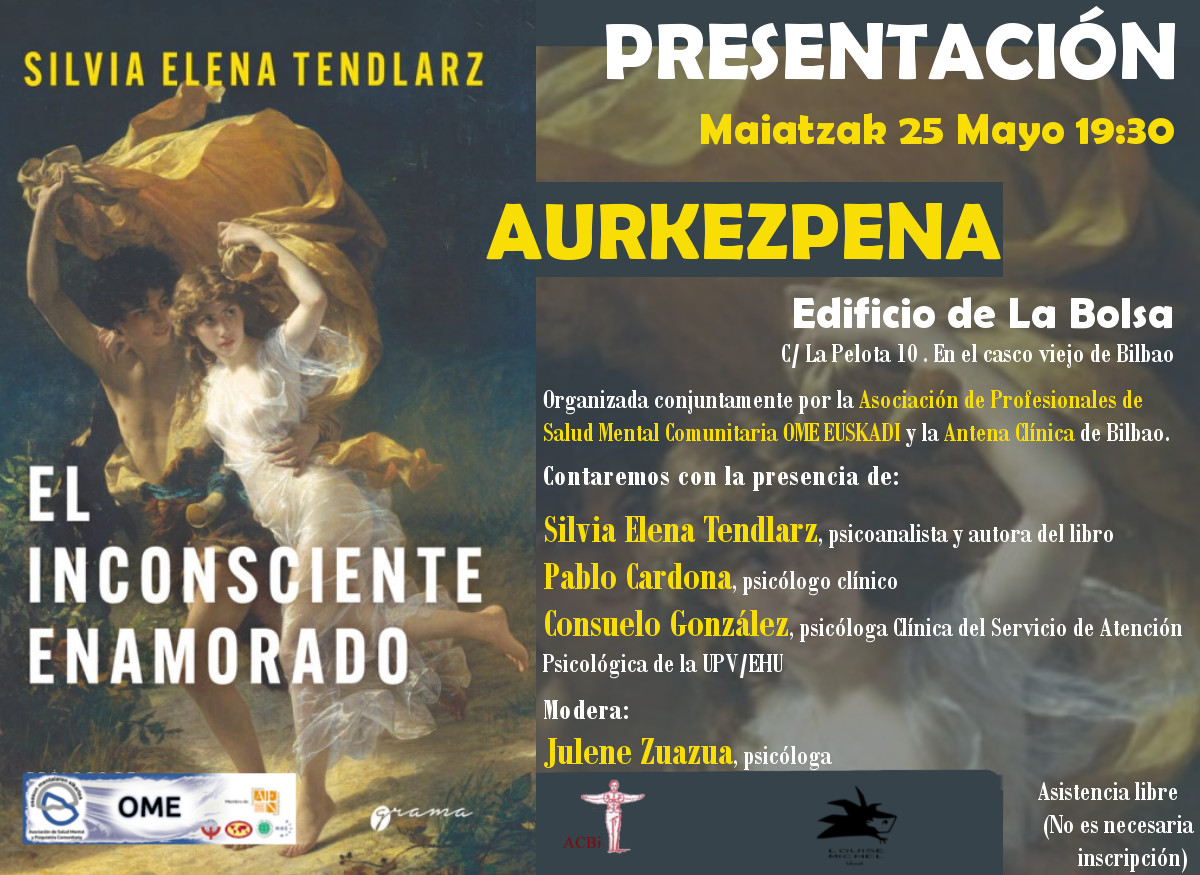 Presentación del libro «El inconsciente enamorado», de Silvia Elena ...